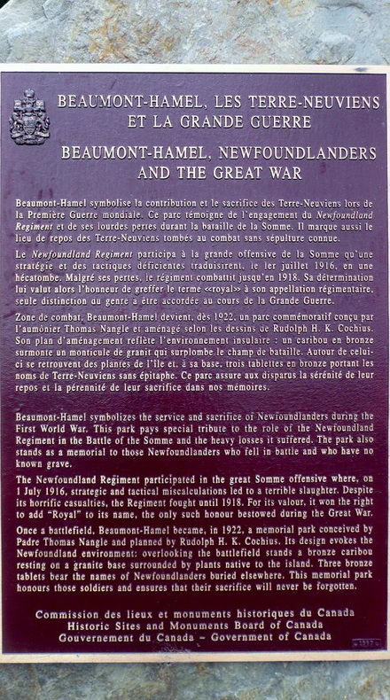 Beaumont Hamel.The Battle of The Somme. Excursion in Brussels